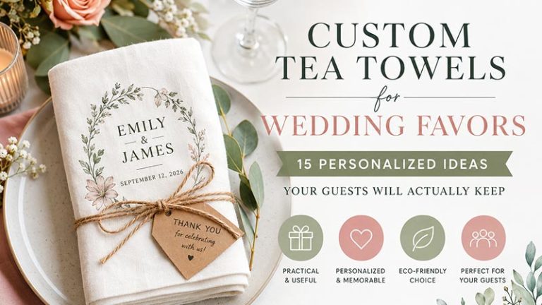 Custom Tea Towels for Wedding Favors: 15 Personalized Ideas Your Guests ...